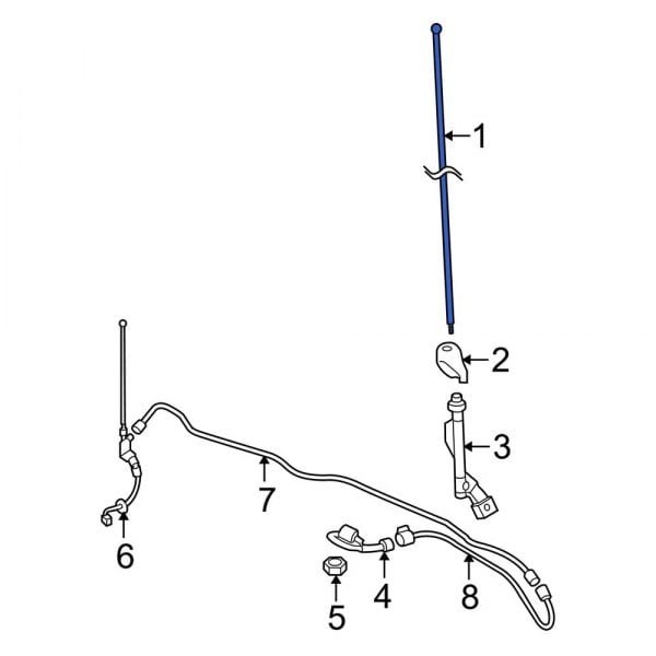 Toyota OE 8630904110 - Radio Antenna Mast