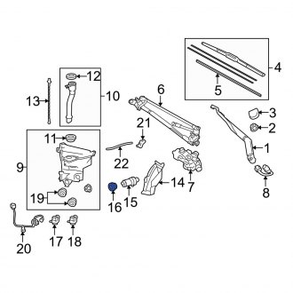 Toyota Tundra OEM Wiper Blade & Washer Parts | Motors, Arms — CARiD.com