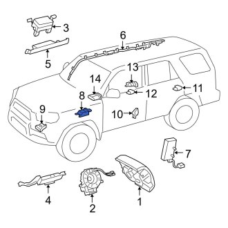 Toyota 4Runner Air Bag Parts - Sensors, Modules, Clocksprings | CARiD