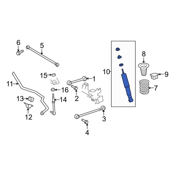 Toyota OE 4853080606 - Rear Suspension Shock Absorber
