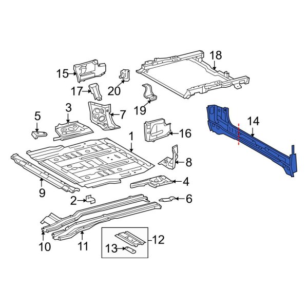Toyota OE 5830735042 - Rear Lower Rear Body Panel