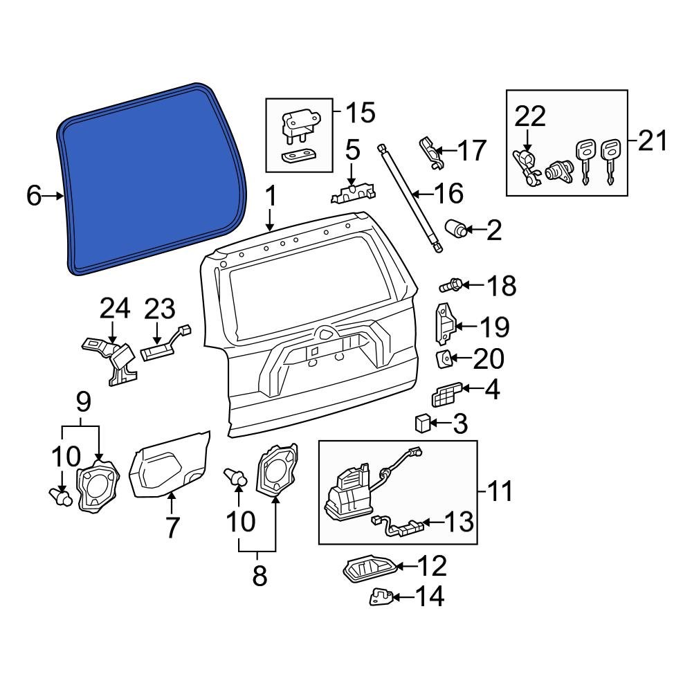 Toyota OE 6829235041 - Rear Hatch Seal