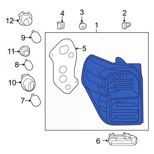 Toyota OE 8156135360 - Left Tail Light Assembly