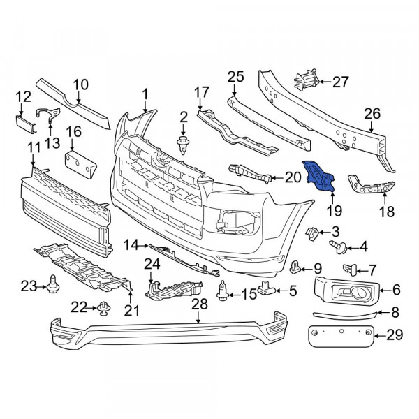 Toyota OE 5210235100 - Front Right Inner Bumper Cover Bracket