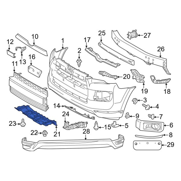 Toyota OE 5210135700 - Front Radiator Support Air Deflector