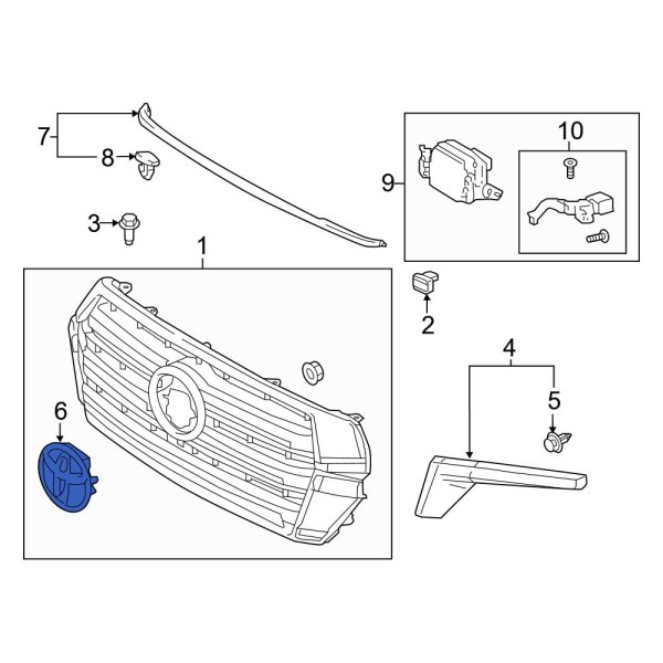Toyota OE 5314171010 - Front Grille Emblem
