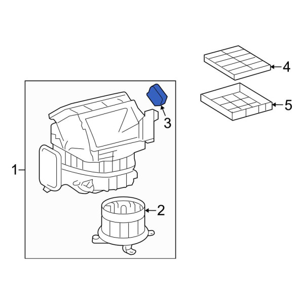 Toyota OE 8710650550 - Front HVAC Air Inlet Door Actuator