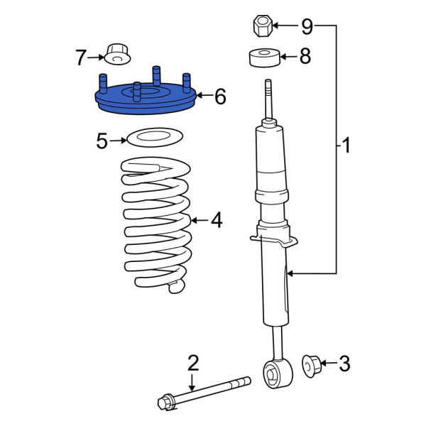 Toyota OE 4860960070 - Front Suspension Shock Absorber Mount