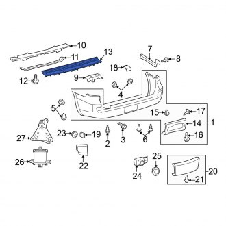 Toyota Land Cruiser Replacement Rear Bumpers - Covers, Chrome | CARiD