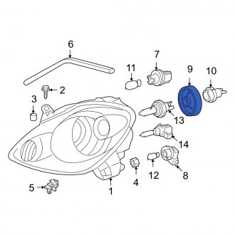 Toyota Yaris Headlight Components | Brackets, Adapters — CARiD.com