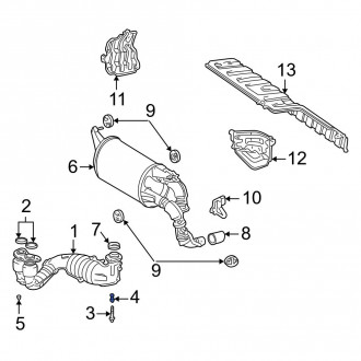 Toyota RAV4 OEM Exhaust Parts | Systems, Tips, Pipes — CARiD.com