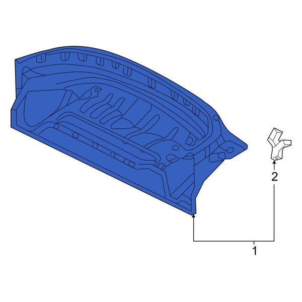 Toyota OE 6410117030 - Convertible Top Stowage Compartment Storage ...