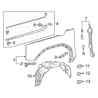 2025 Toyota Land Cruiser OEM Fenders - Front, Rear, Inner | CARiD