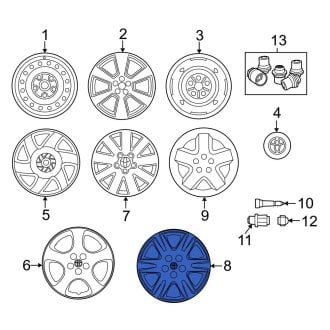 Toyota Corolla OEM Wheel Covers - Hub Caps, Wheel Skins | CARiD