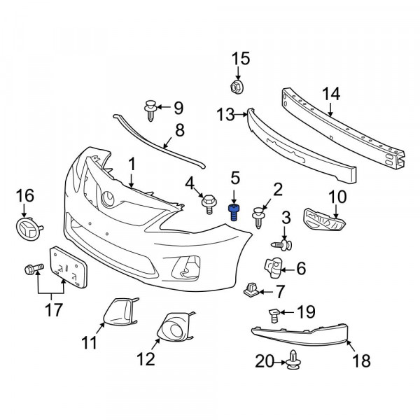 Toyota OE 5311942020 - Bumper Cover Stop