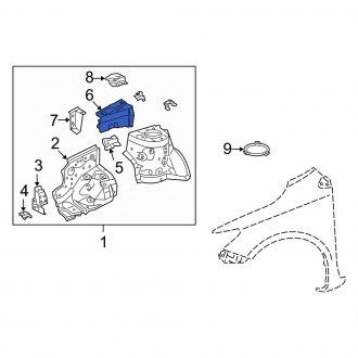 Toyota Corolla Fender Support Braces & Hardware — CARiD.com
