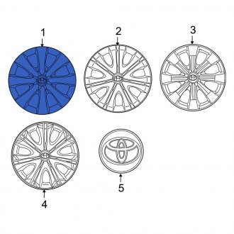 Toyota Corolla OEM Wheel Covers - Hub Caps, Wheel Skins | CARiD