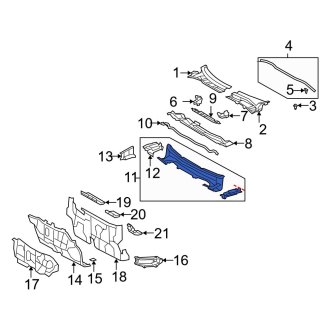 Toyota Corolla Cowl Panels & Parts | Vent Grills — CARiD.com