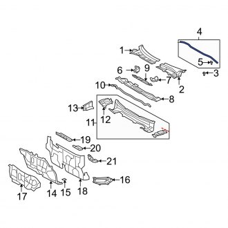 Toyota Corolla Hood Weatherstripping Seals — CARiD.com