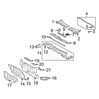 Toyota Corolla Cowl Panels & Parts | Vent Grills — CARiD.com