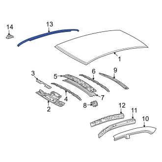 Toyota Corolla OEM Roofs & Parts | Panels, Drip Rails — CARiD.com