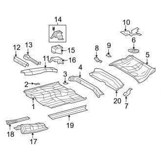 2012 Toyota Corolla OEM Rocker Panels & Floors — CARiD.com