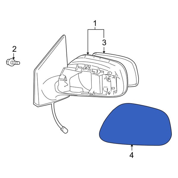 Toyota OE 8794502939 - Front Left Door Mirror Cover