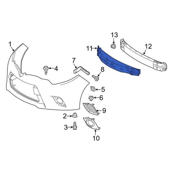 Toyota OE 5261102280 - Front Bumper Impact Absorber