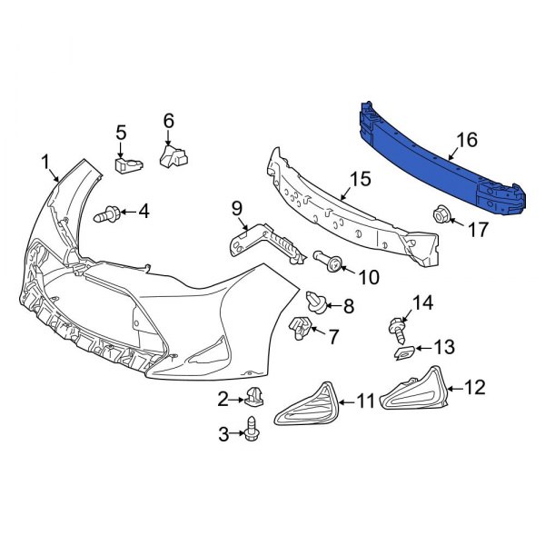 Toyota OE 5202102240 - Front Bumper Impact Bar