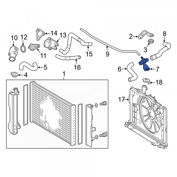Toyota OE 165770T030 - Engine Coolant Pipe