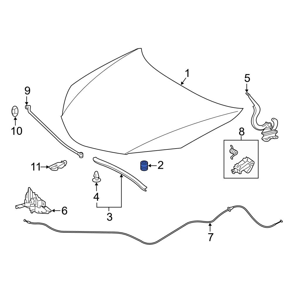 Toyota OE 5573802030 - Front Hood Stop Buffer