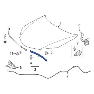 Toyota Corolla Hood Weatherstripping Seals | CARiD
