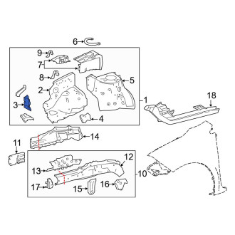 Toyota Corolla Inner Fenders | Wells, Liners, Shields — CARiD.com