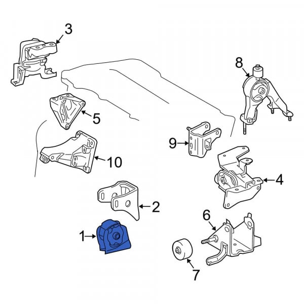 Toyota OE 123610T230 - Front Engine Mount