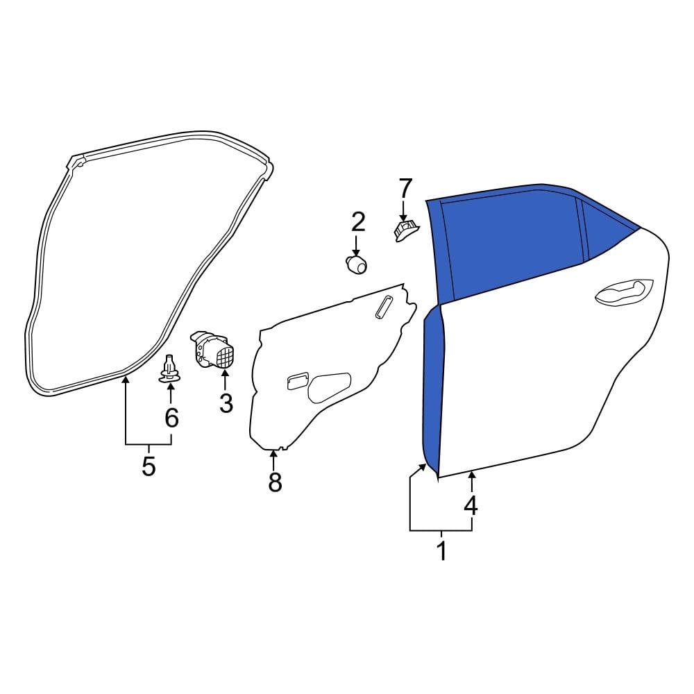 Toyota OE 6700302400 - Rear Right Outer Door Shell