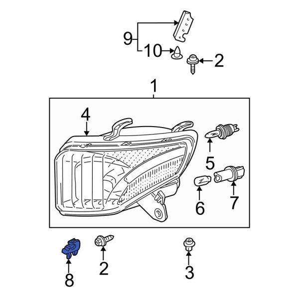 Toyota OE 5327144010 - Headlight Bracket