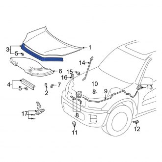 Toyota RAV4 Hood Weatherstripping Seals — CARiD.com
