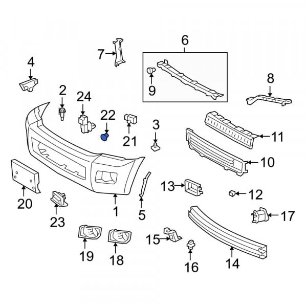 Toyota OE 8934833060C0 - Front Parking Aid Sensor Housing