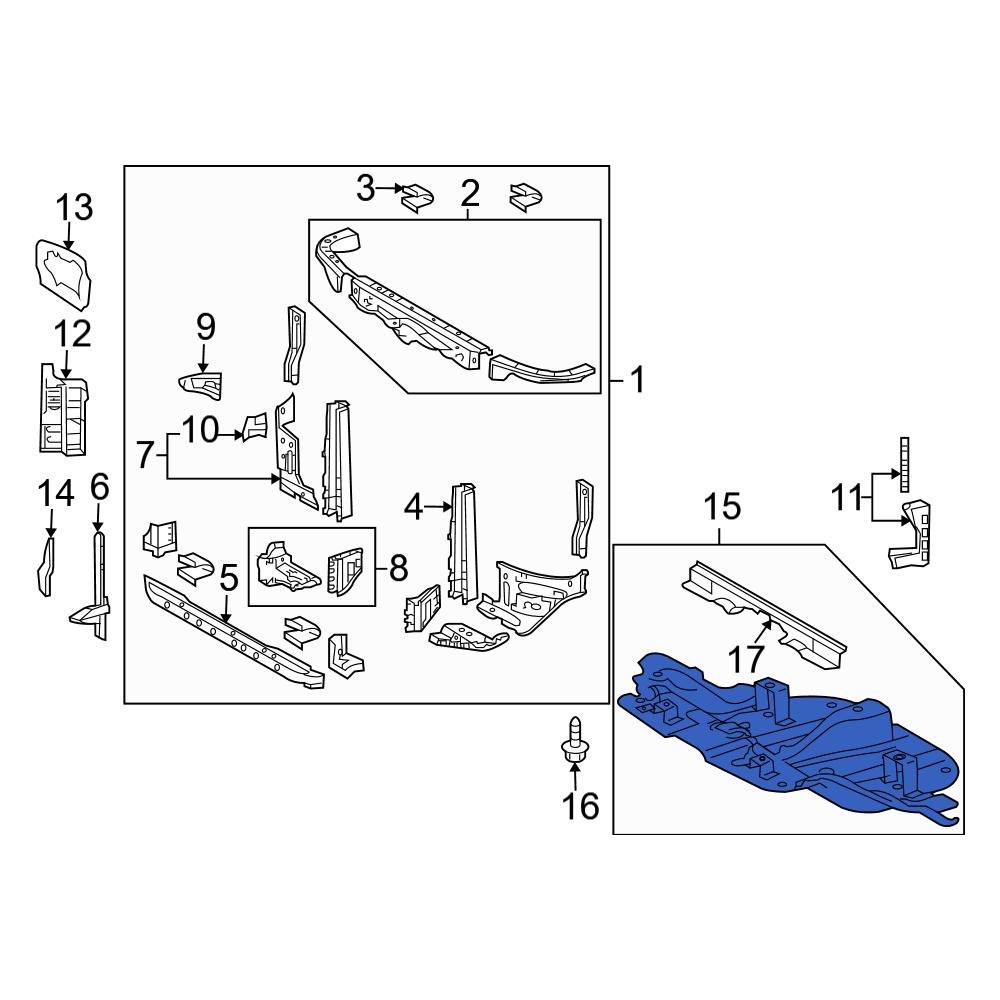 Toyota OE 514100C010 - Front Radiator Support Splash Shield