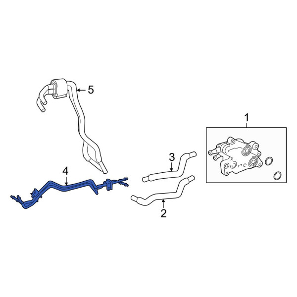 Toyota OE 329070C020 - Automatic Transmission Oil Cooler Tube