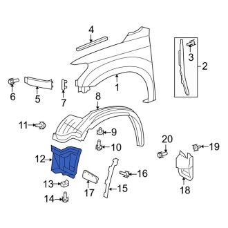 Toyota Inner Fenders - Wells, Liners, Splash Shields | CARiD