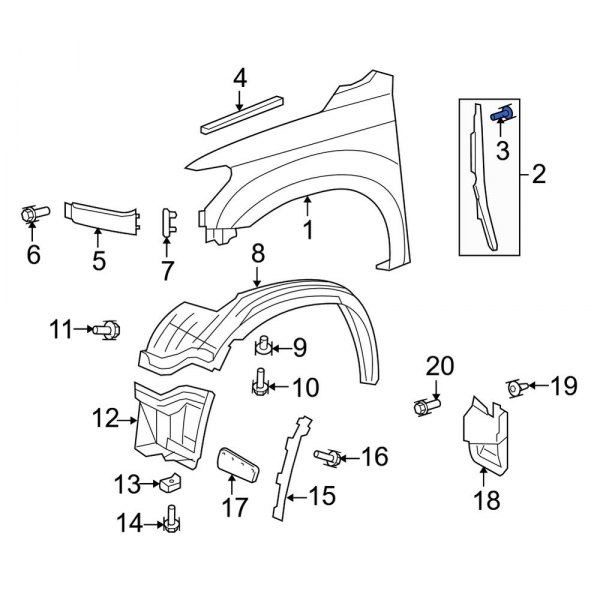 Toyota OE 9046708186C3 - Fender Clip