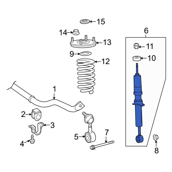 Toyota OE 4851034040 - Front Suspension Shock Absorber