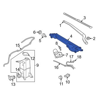 Toyota Tundra OEM Wiper Blade & Washer Parts - Motors, Arms | CARiD