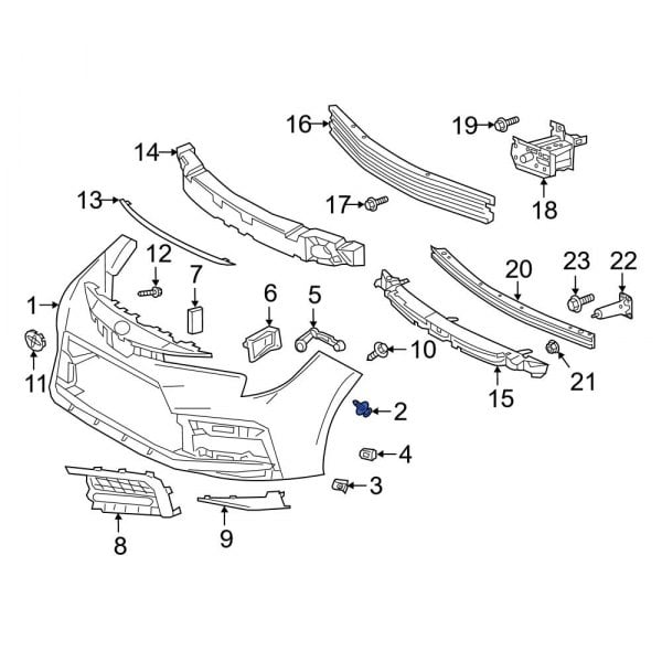 Toyota OE 5387902150 - Bumper Cover Retainer