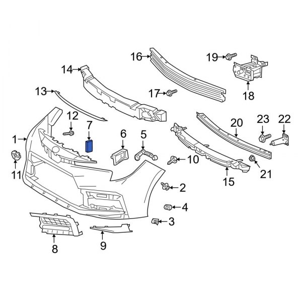 Toyota OE 5246202260 - Upper Bumper Cover Insulator