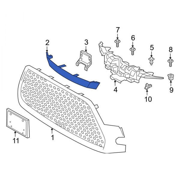 Toyota OE 5312812100 - Front Grille Molding