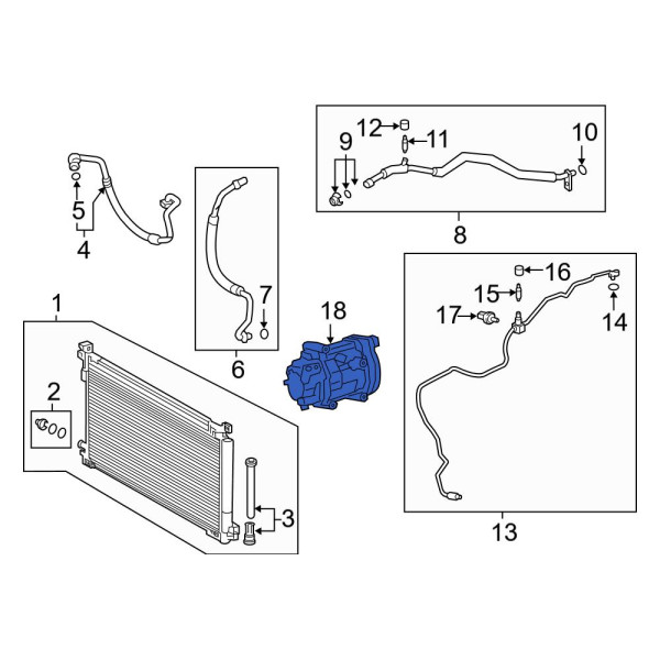 Toyota OE 8837047092 - A/C Compressor