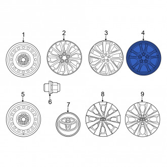 Toyota Corolla OEM Wheels & Tires | Lug Nuts, TPMS Sensors — CARiD.com
