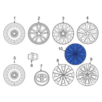 Toyota Corolla OEM Wheel Covers - Hub Caps, Wheel Skins | CARiD